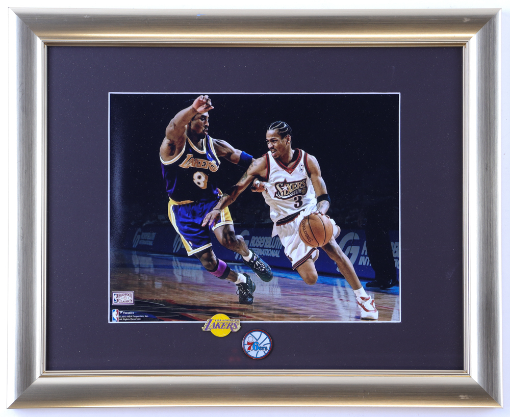 Kobe Bryant Vs. Allen Iverson Custom Framed Photo Display with Lakers ...