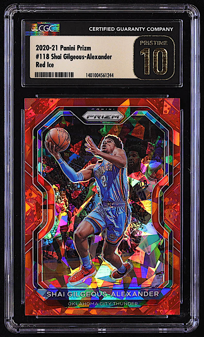 Shai Gilgeous-Alexander 2020-21 Panini Prizm Prizms Red Ice #118 (CGC ...