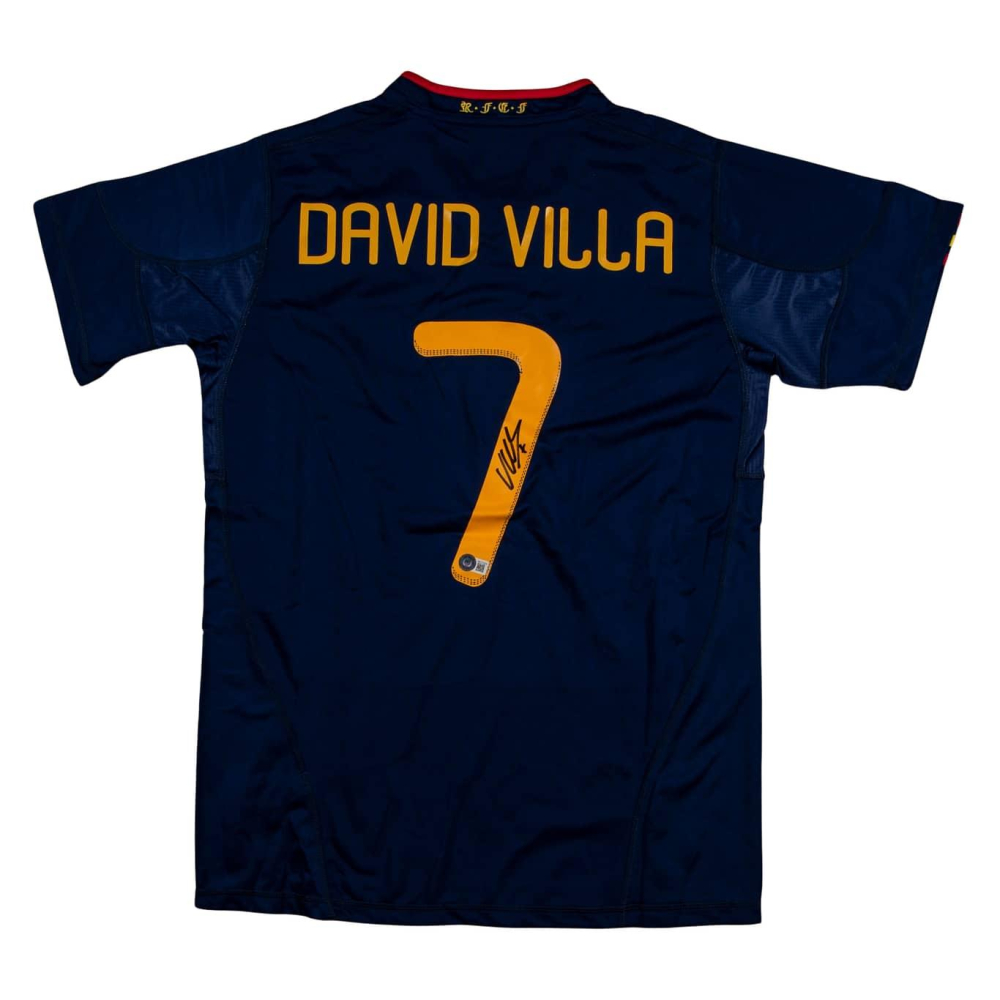 David Villa Signed Spain Jersey (Beckett) | Pristine Auction