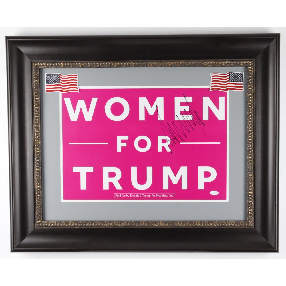 Donald Trump Signed Custom Framed Campaign Poster (JSA) | Pristine Auction