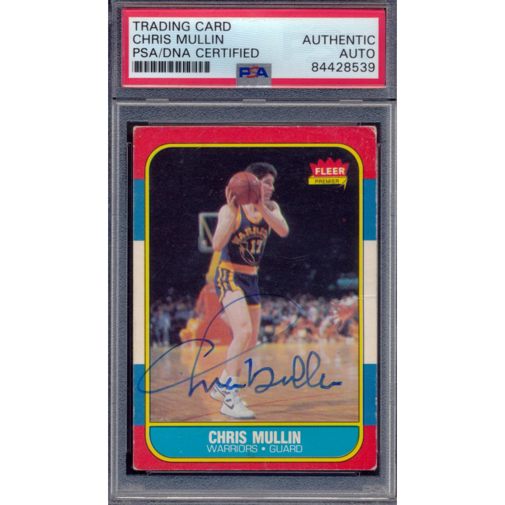 Chris Mullin Signed 1986-87 Fleer #77 RC (PSA) | Pristine Auction