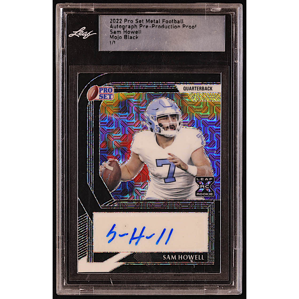 Sam Howell 2022 Pro Set Metal Football Autograph Pre-Production Proof ...