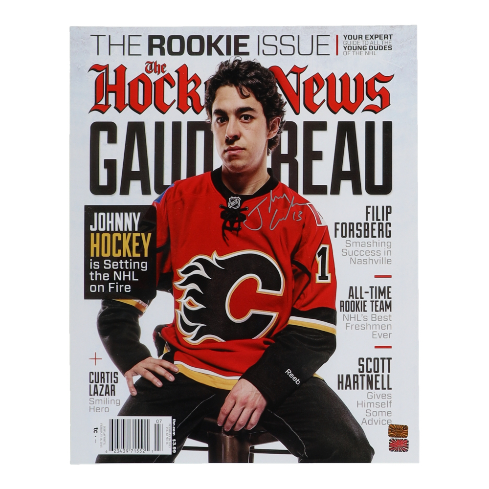 Johnny Gaudreau Signed Flames 16x20 Photo (Gaudreau) | Pristine Auction