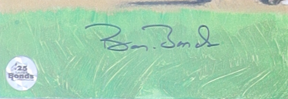 Barry Bonds Signed Giants 500th Home Run Lithograph By Steve Hoskins ...