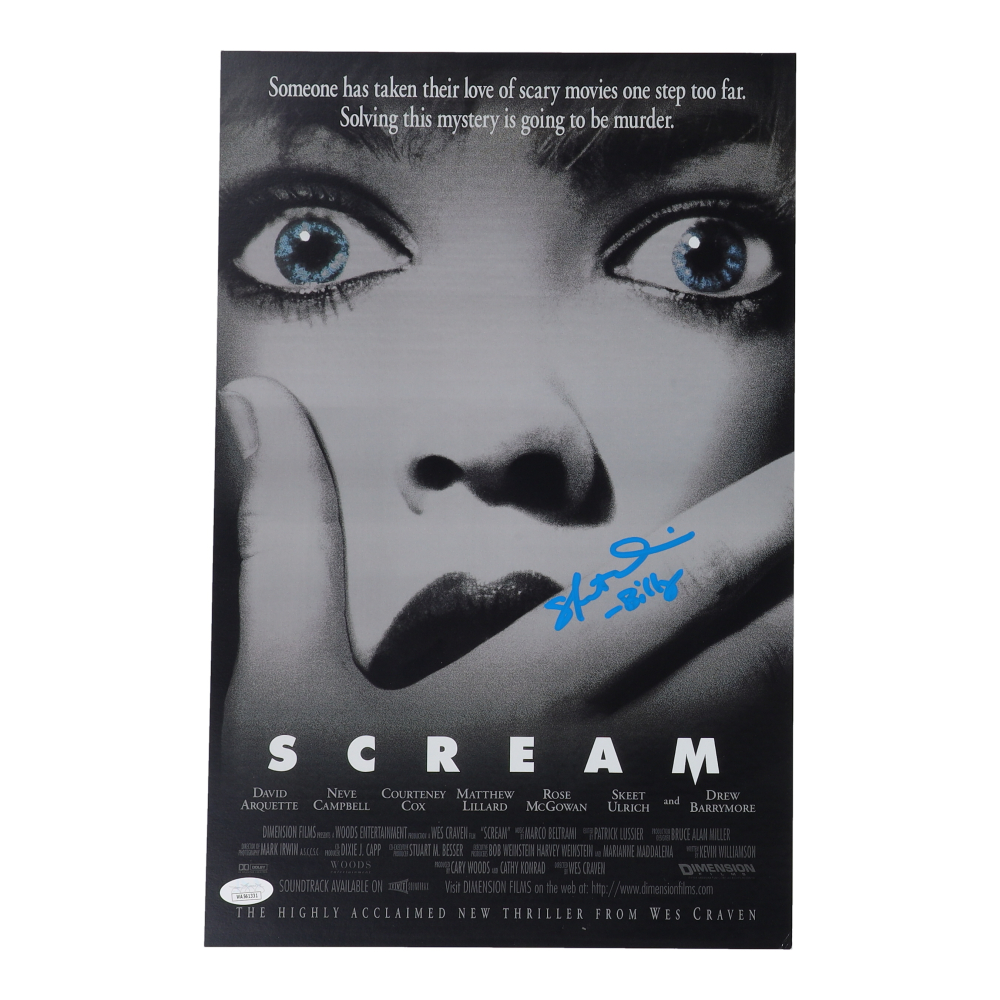 Skeet Ulrich Signed "Scream" 11x17 Poster Print Inscribed "Billy" (JSA ...