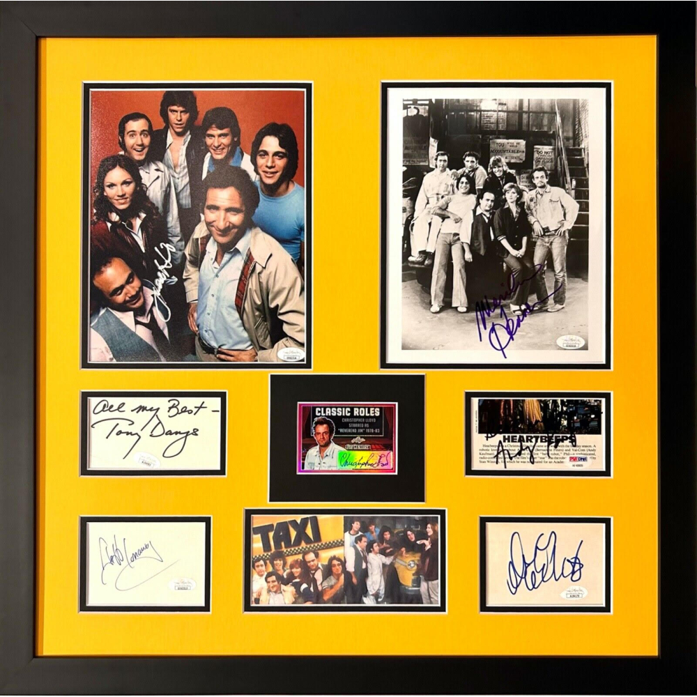 "Taxi" Custom Framed Photo and Card Display Signed By (7) with Andy ...