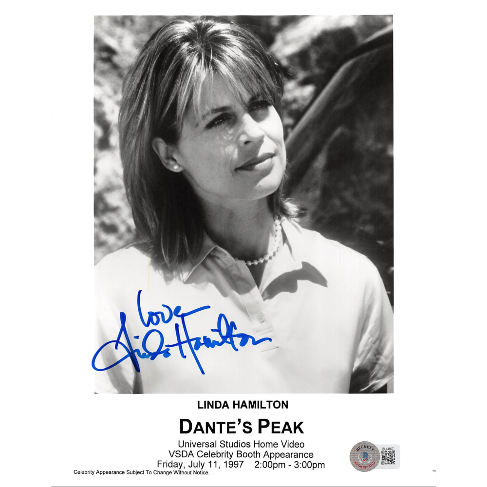 Linda Hamilton Signed "Dante's Peak" 8x10 Photo Inscribed "Love ...