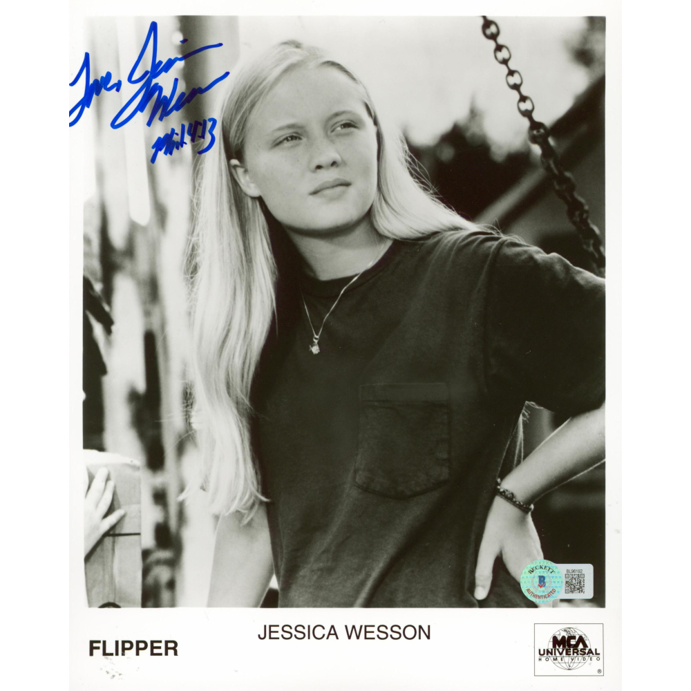 Jessica Wesson Signed "Flipper" 8x10 Photo with Inscription (Beckett ...