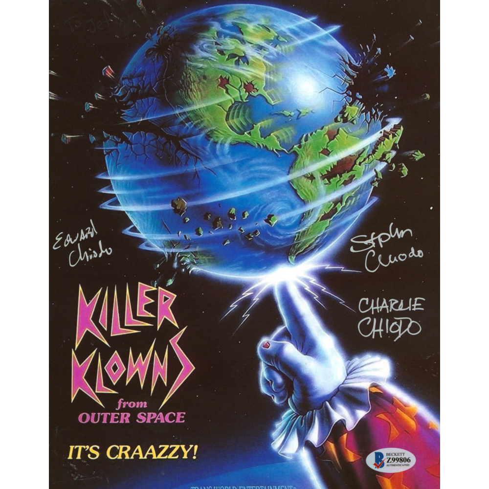 Stephen Chiodo, Charlie Chiodo & Edward Chiodo Signed "Killer Klowns ...