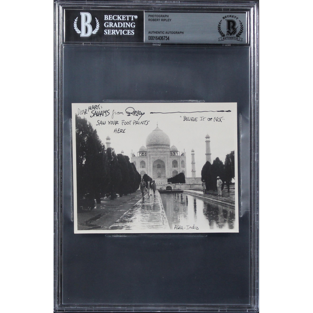 Robert Ripley Signed 4x6 Photo Inscribed "Salams From Ripley", "Saw ...