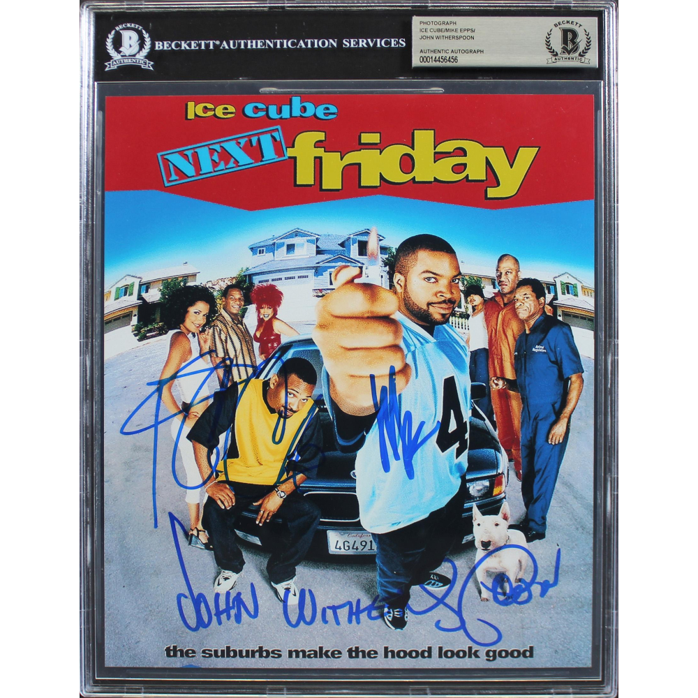 Ice Cube, Mike Epps & John Witherspoon Signed "Next Friday" 8x10 Photo ...