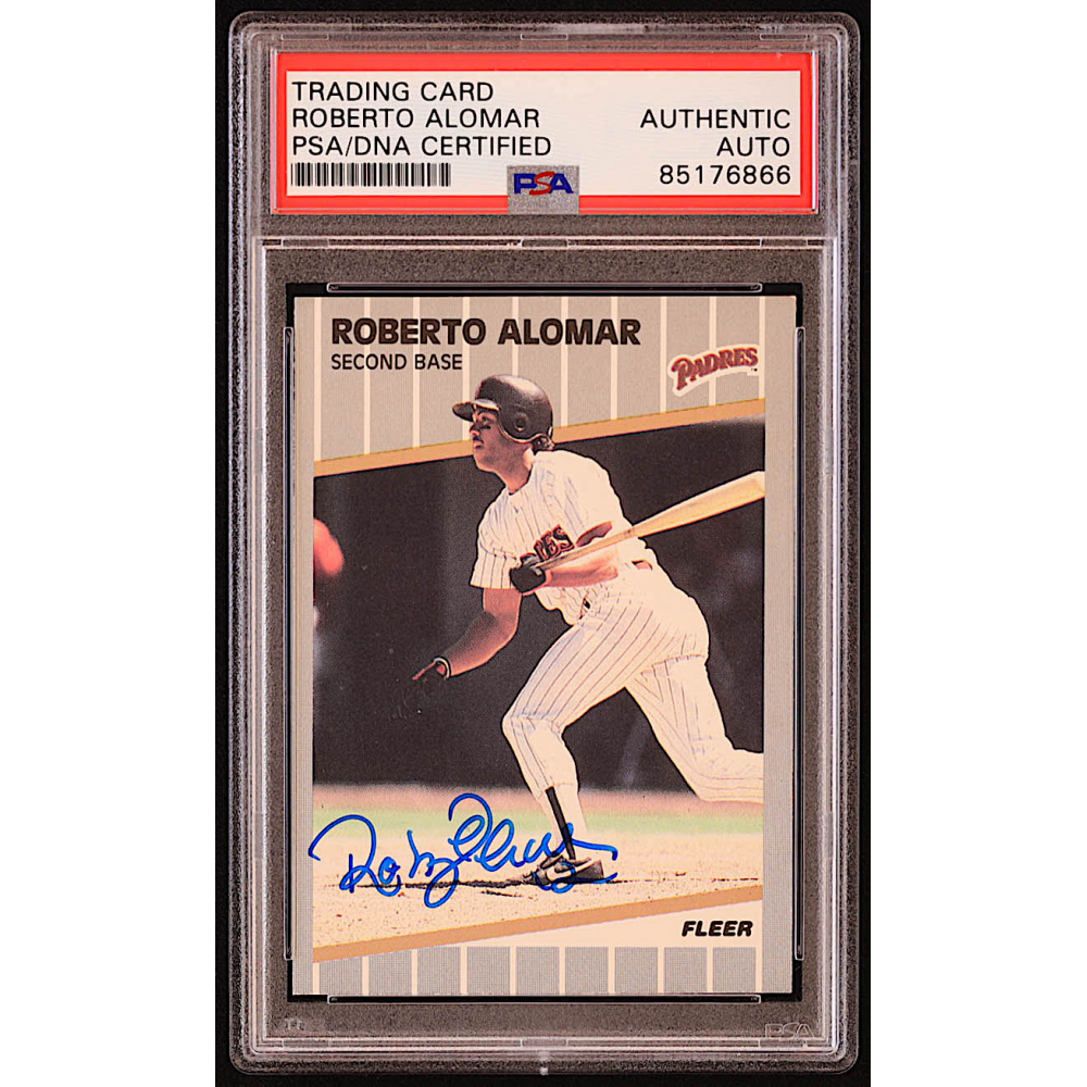 Roberto Alomar Signed 1989 Fleer #299 (PSA) | Pristine Auction