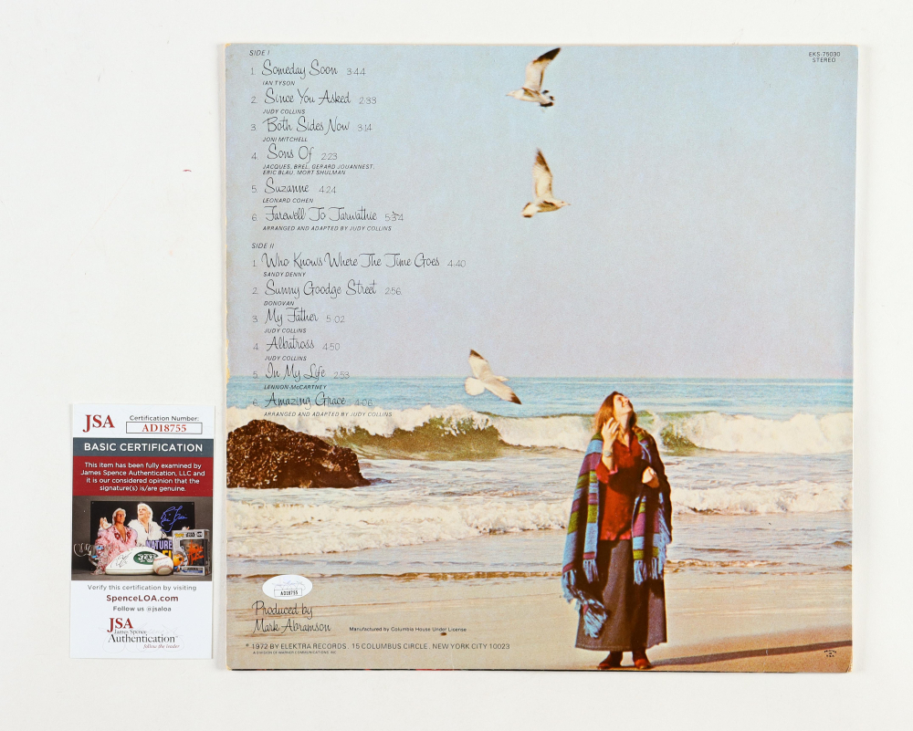 Judy Collins Signed "Colors Of The Day" Vinyl Record Album Cover (JSA) | Pristine Auction