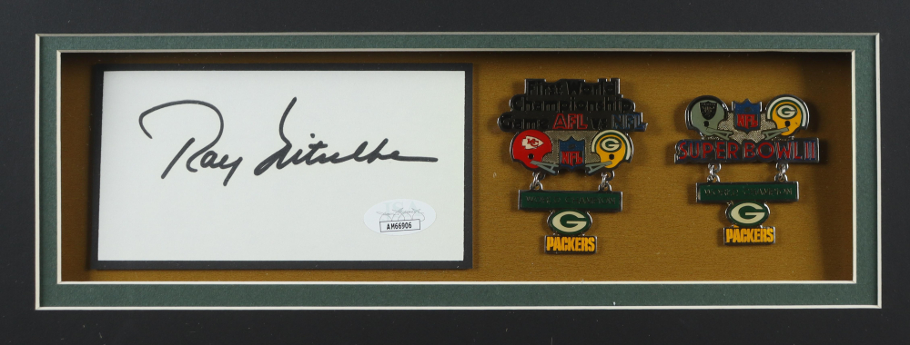 Ray Nitschke Signed Packers Custom Framed Cut Display with Jersey ...
