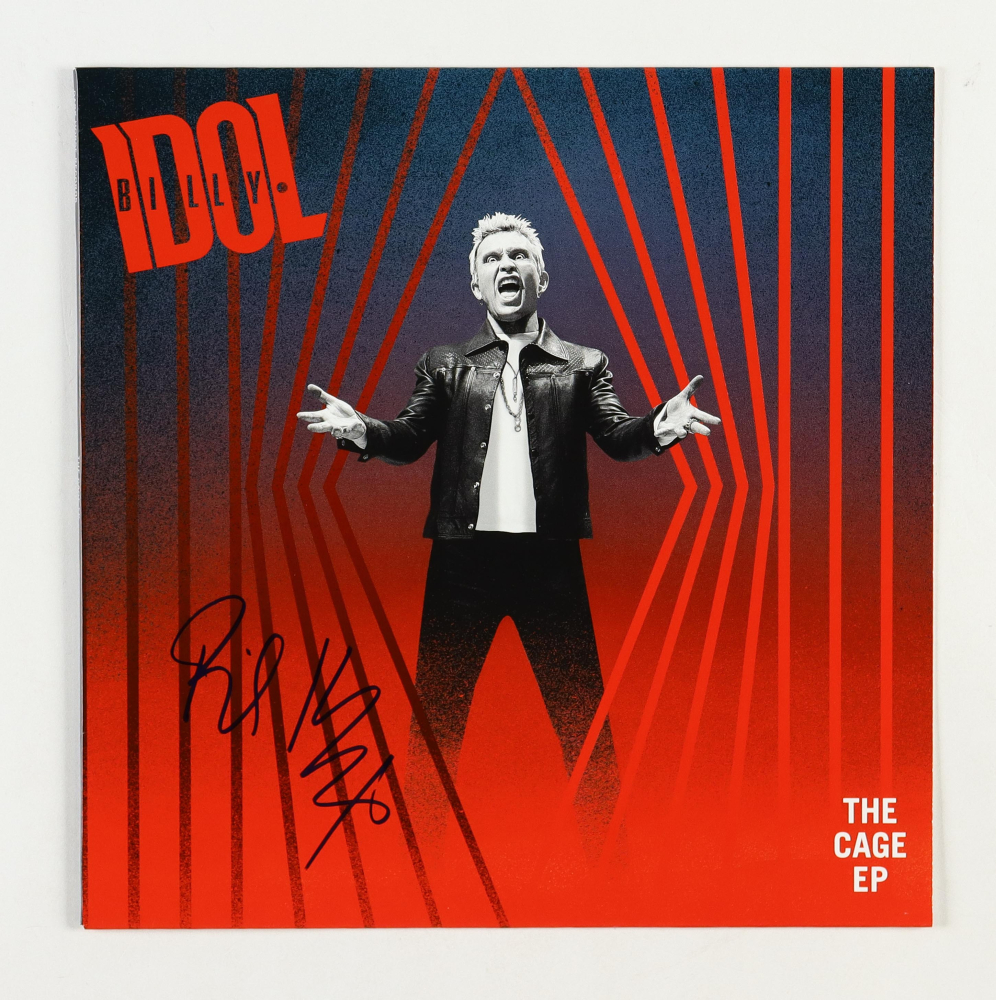 Billy Idol Signed "The Cage EP" Vinyl Record Album Sleeve (JSA ...
