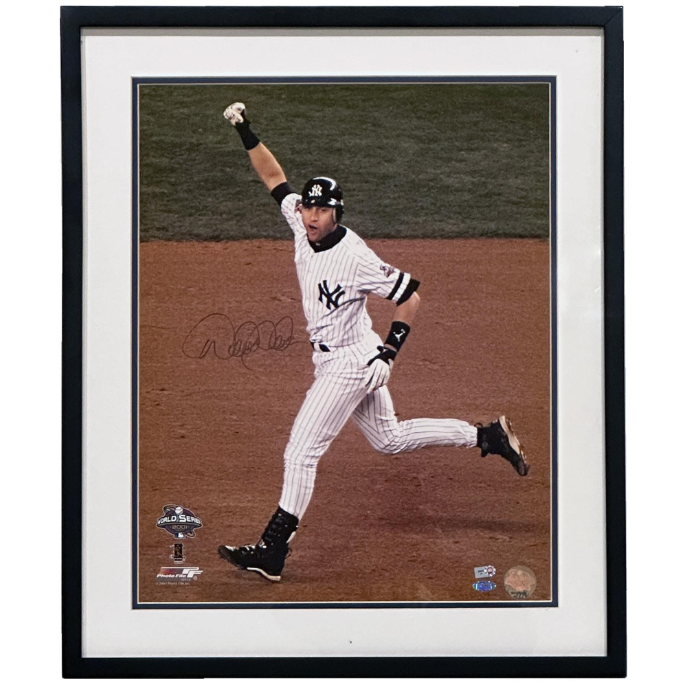 Derek Jeter Signed Yankees Custom 21"x 25" Framed Walk Off Home Run 16 ...