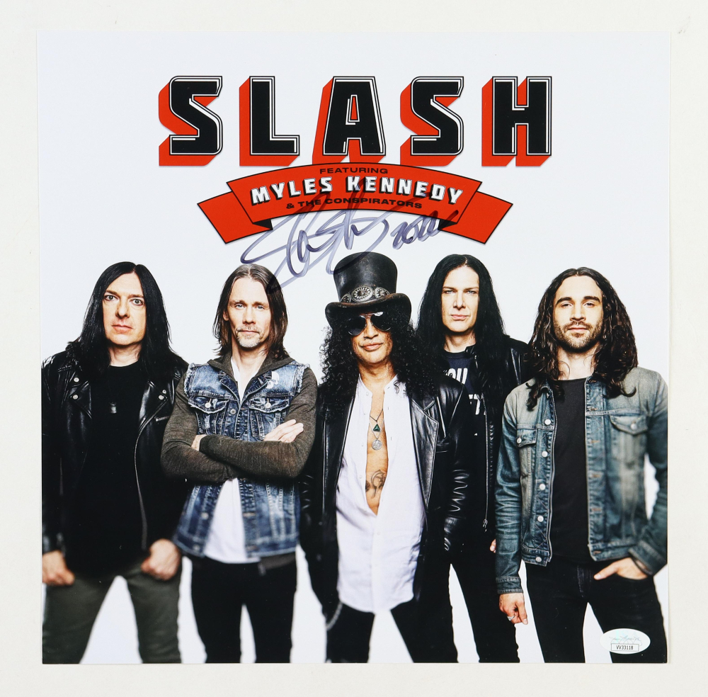 Slash Signed "Slash 4" Vinyl Album Insert Inscribed "2022" (JSA ...