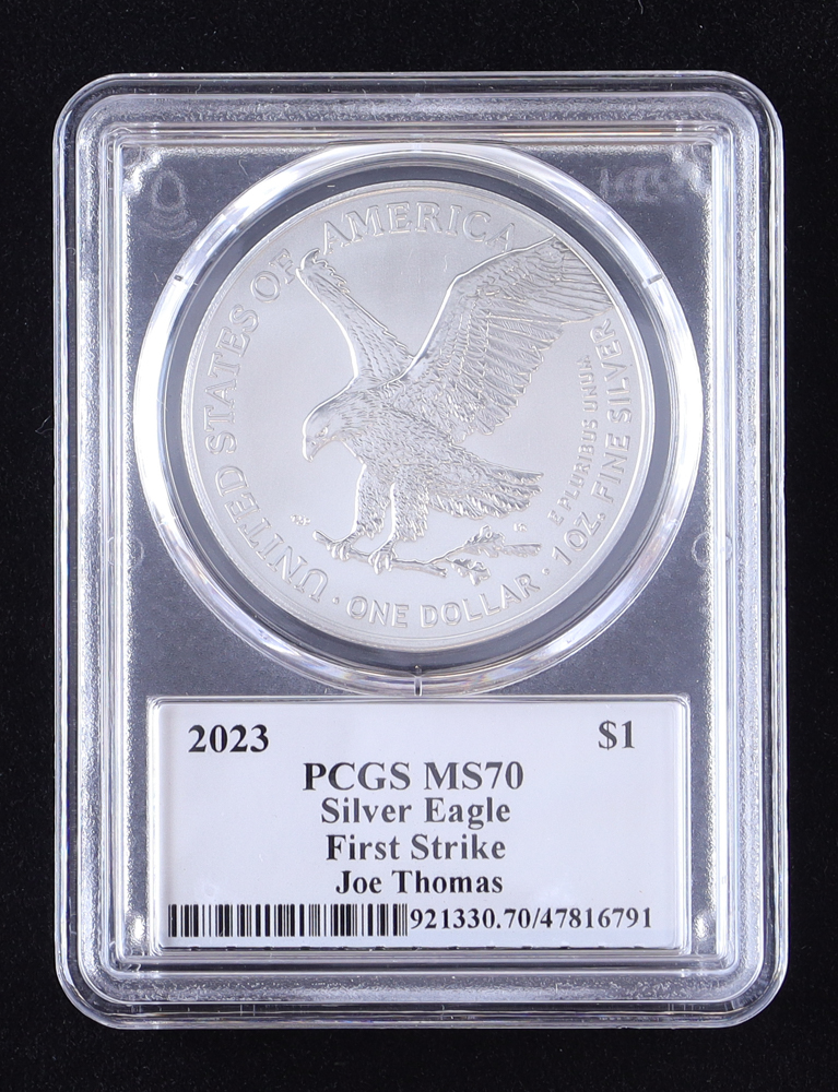 2023 American Silver Eagle - Legends of Life - Joe Thomas Autograph ...