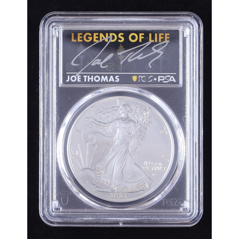 2023 American Silver Eagle - Legends of Life - Joe Thomas Autograph ...