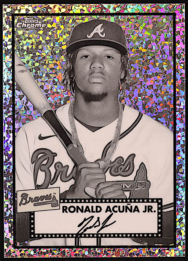 Ronald Acuna Jr. 2021 Topps Chrome Platinum Anniversary Black and White ...
