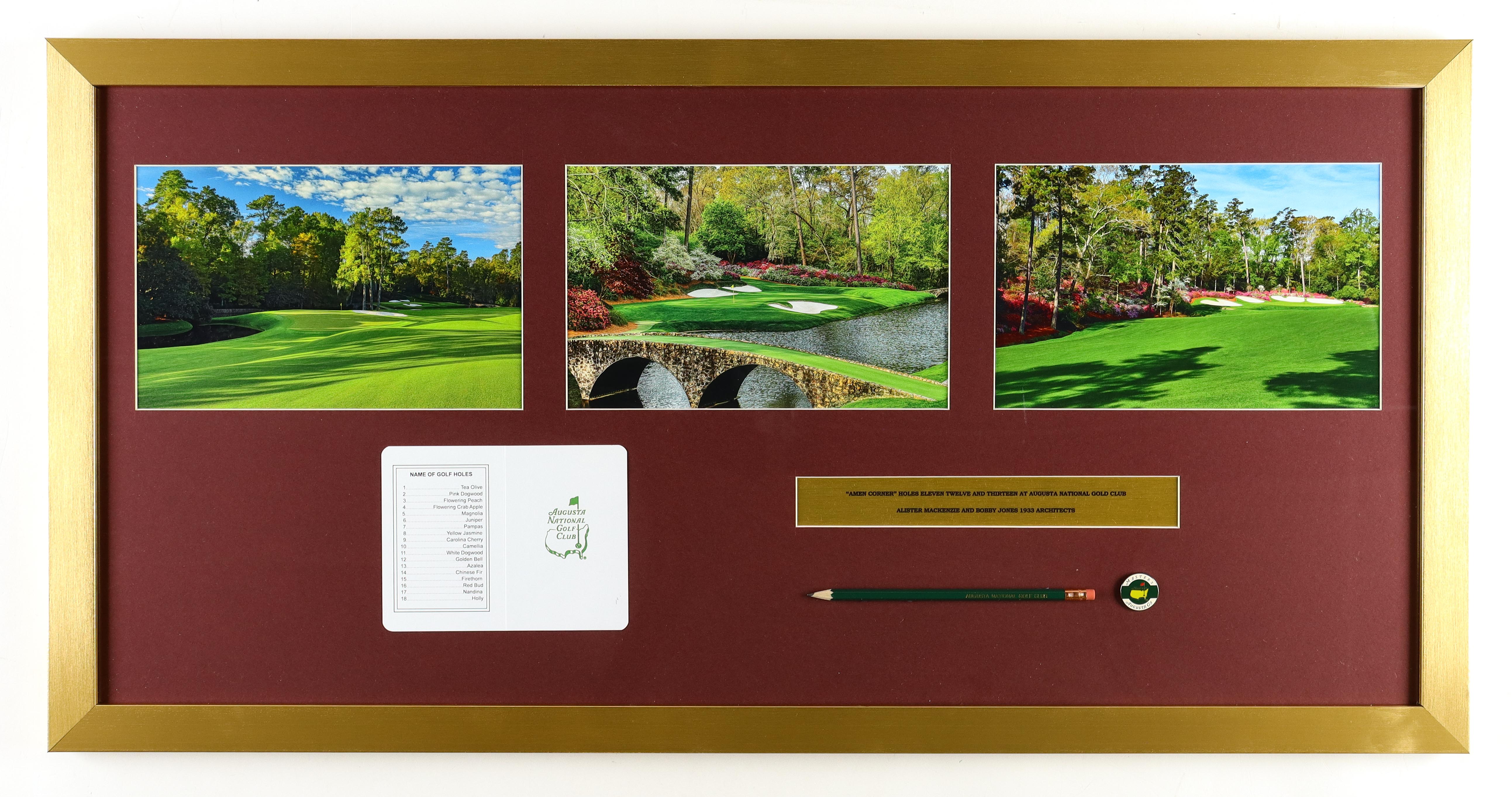 "Amen Corner" Augusta National Custom Framed Photo Display with ...