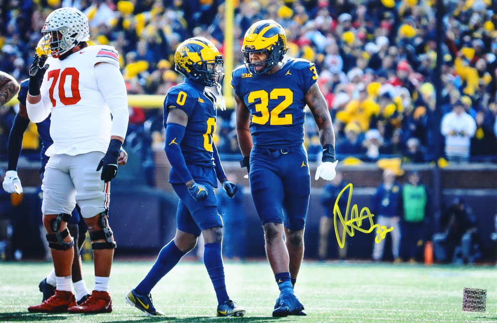 Jaylen Harrell Signed Michigan Wolverines 11x17 Photo (Playball Ink ...