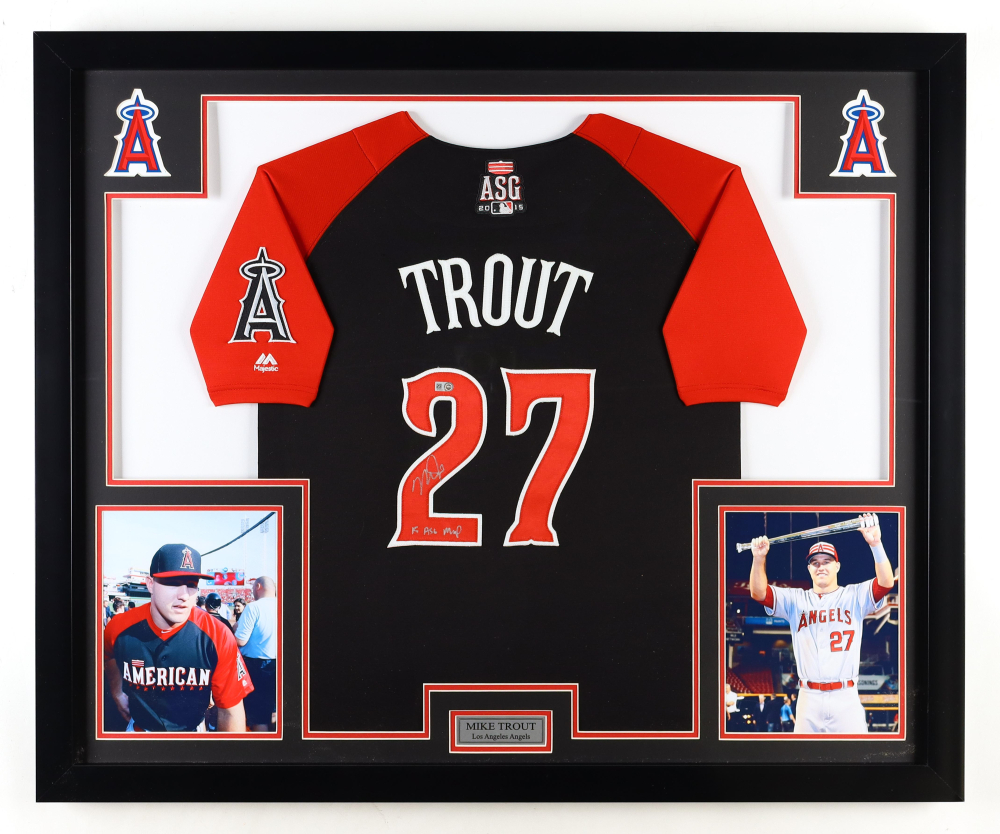 Mike Trout Signed 2015 All-Star Game Custom Framed Authentic Majestic ...