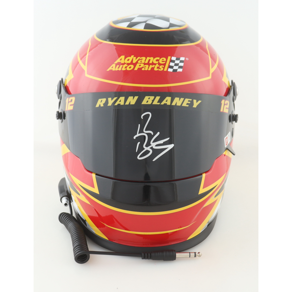 Ryan Blaney Signed NASCAR Advance Auto Parts Full-Size Helmet (PA ...