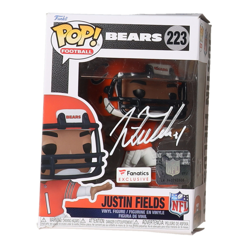 Justin Fields Signed Bears #223 Funko Pop! Vinyl Figure (Beckett ...