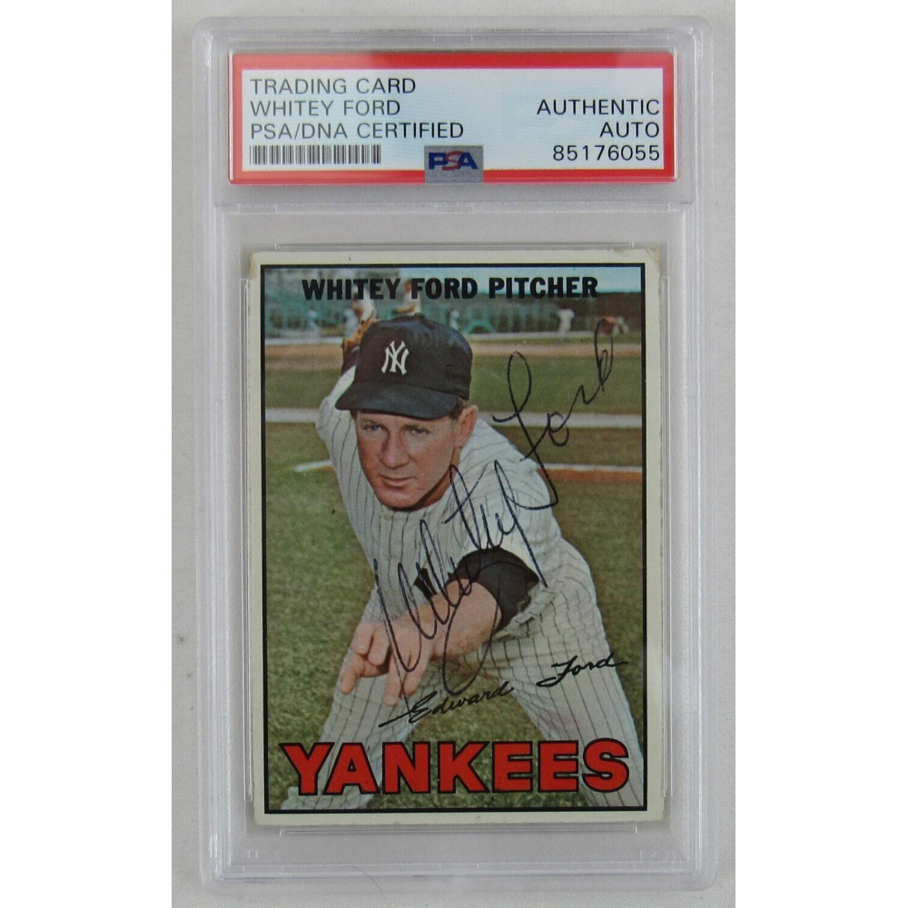Whitey Ford Signed 1967 Topps #5 (PSA) | Pristine Auction