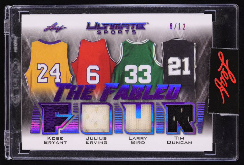2021 Leaf Ultimate Sport The Fabled Four Memorabilia Purple #TFF04 Kobe ...