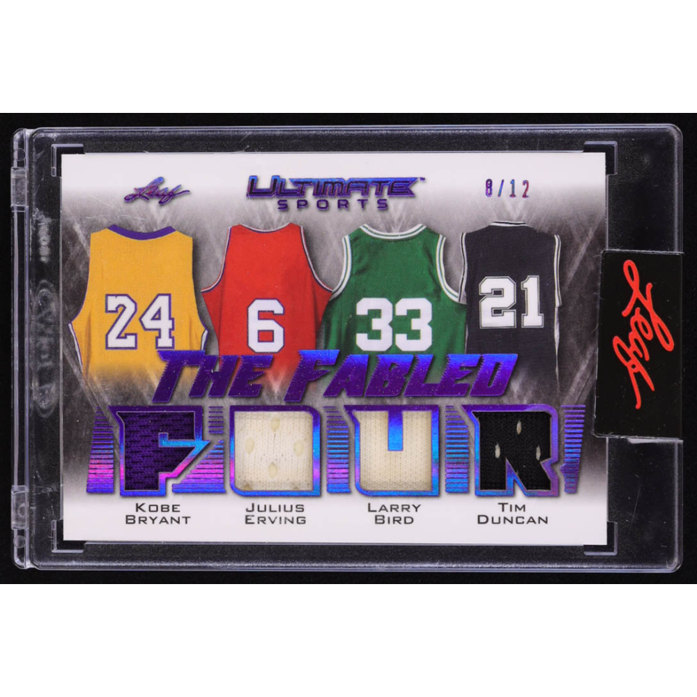 2021 Leaf Ultimate Sport The Fabled Four Memorabilia Purple #TFF04 Kobe ...