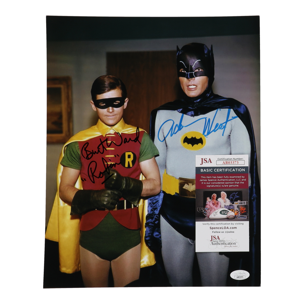 Adam West & Burt Ward Signed "Batman" 11x14 Photo Inscribed "Robin ...