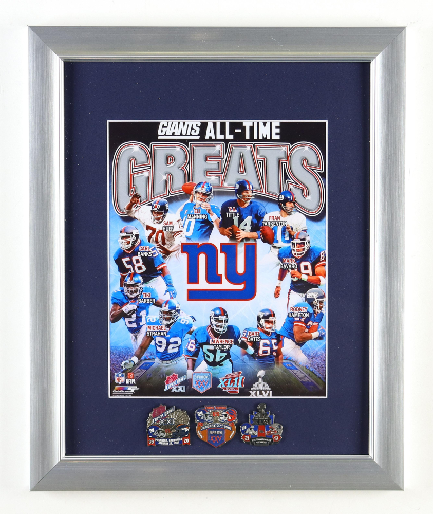 Giants All-Time Greats Custom Framed Photo Display with (3) Official ...