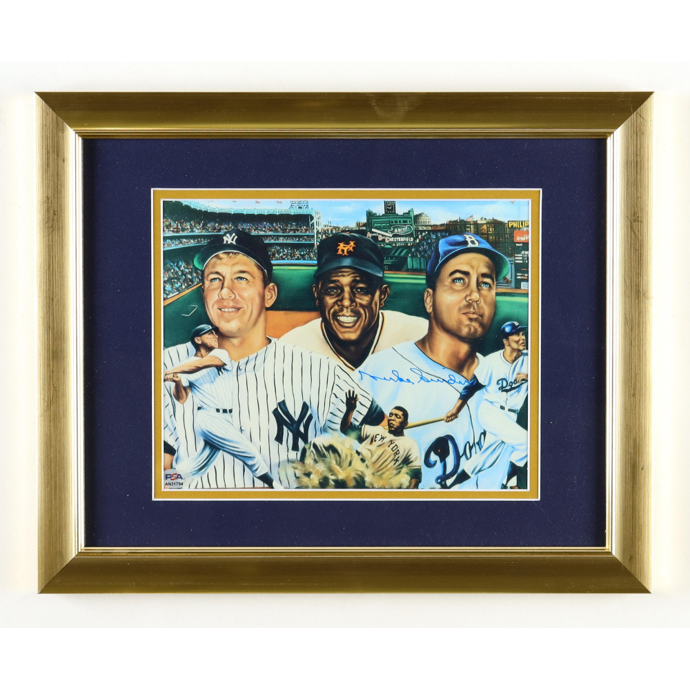 Duke Snider Signed Custom Framed Photo Display (PSA) | Pristine Auction