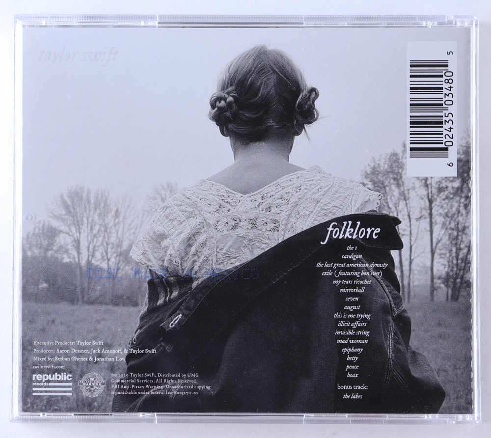 Taylor Swift Signed "Folklore" CD Album Cover (JSA) | Pristine Auction