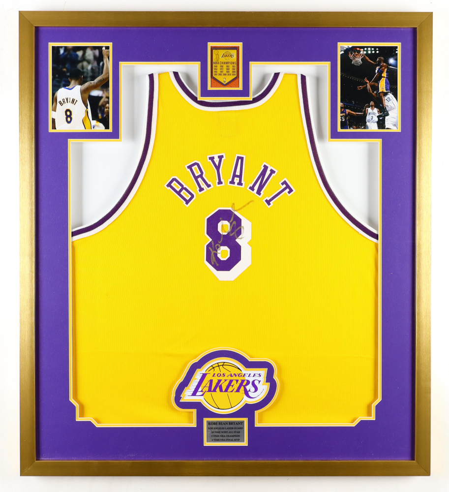 Kobe Bryant Signed Lakers Custom Framed Jersey Display (JSA) | Pristine ...