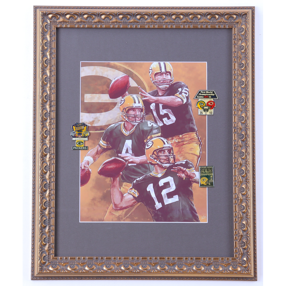 Vintage Packers Custom Framed Art Print with Official Super Bowl I ...