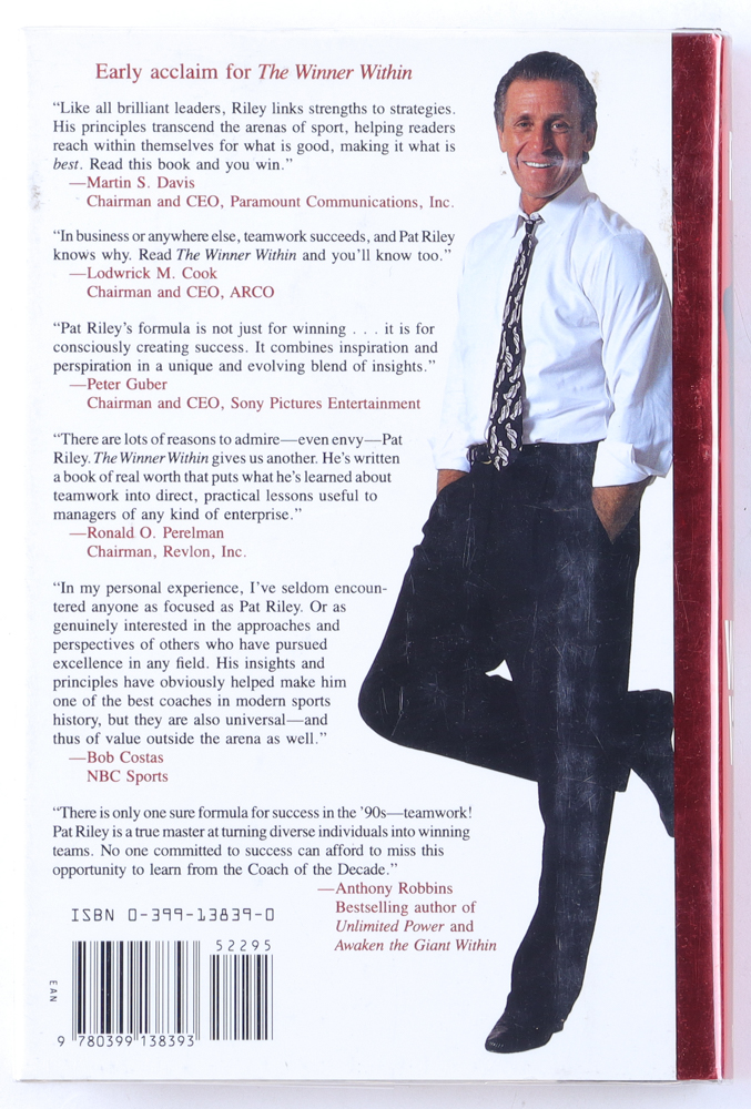 Pat Riley Signed "The Winner Within" Hardcover Book (PSA) | Pristine ...