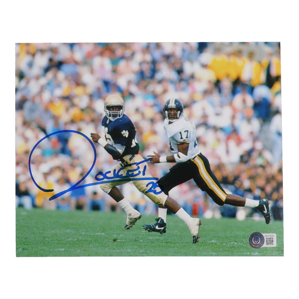 Raghib "Rocket" Ismail Signed Notre Dame Fighting Irish 8x10 Photo ...