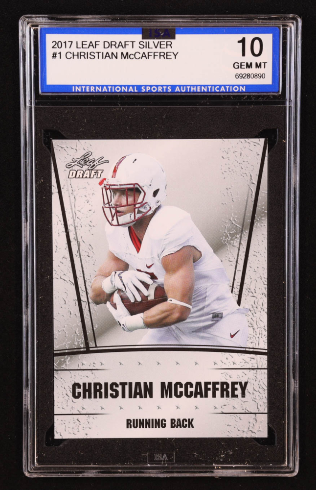 Christian McCaffrey 2017 Leaf Special Release Draft Silver #01 RC (ISA ...