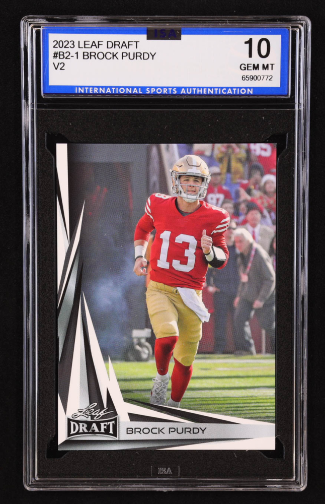 Brock Purdy 2023 Leaf Draft Base Version 2 #B21 (ISA 10) | Pristine Auction