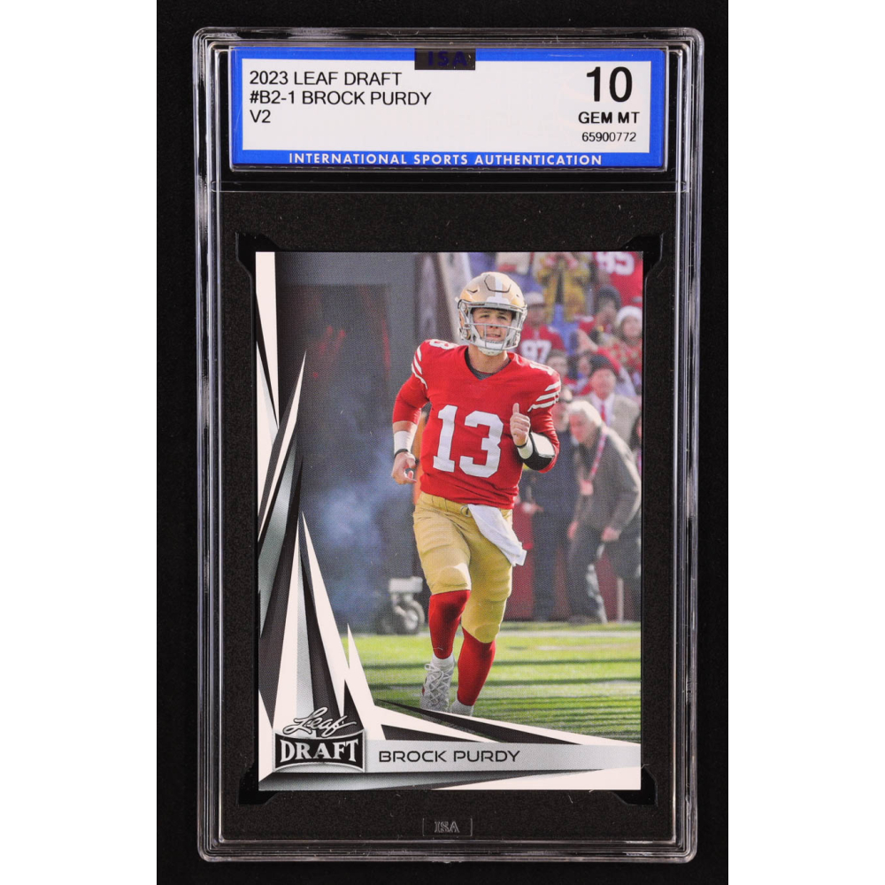 Brock Purdy 2023 Leaf Draft Base Version 2 B21 Isa 10 Pristine Auction