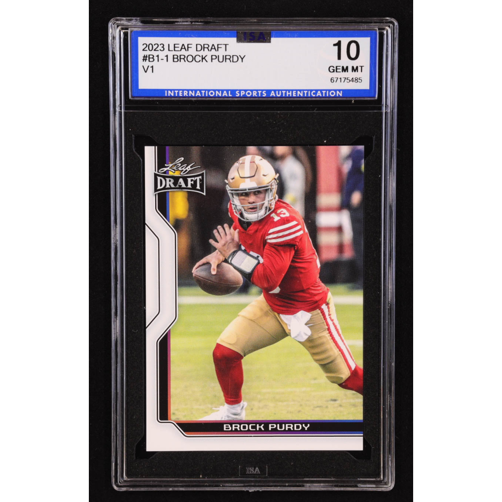 Brock Purdy 2023 Leaf Draft Base Version 1 #B11 (ISA 10) | Pristine Auction