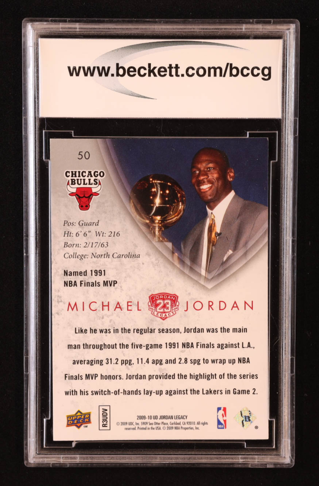 Michael Jordan 2009-10 Upper Deck Michael Jordan Legacy Collection Gold ...