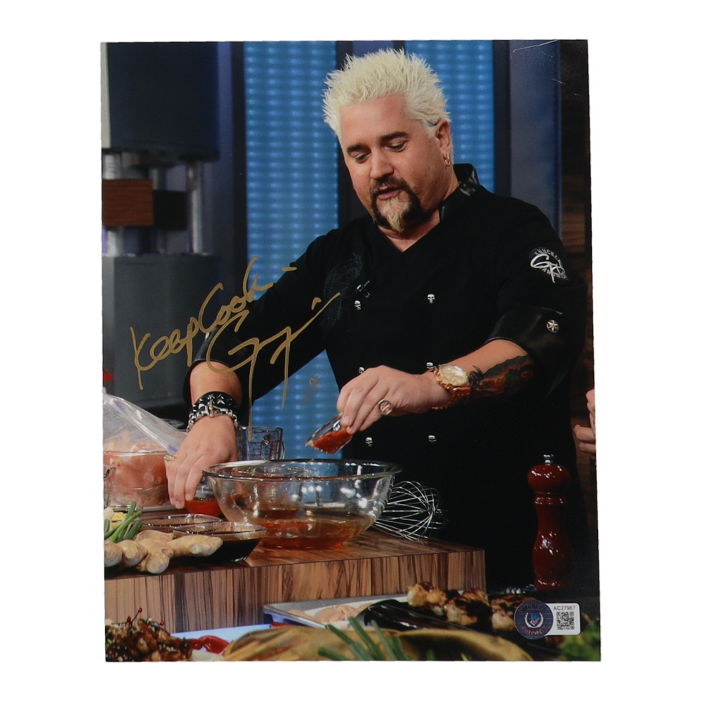 Guy Fieri Signed 8x10 Photo Inscribed "Keep Cookin'" (Beckett ...