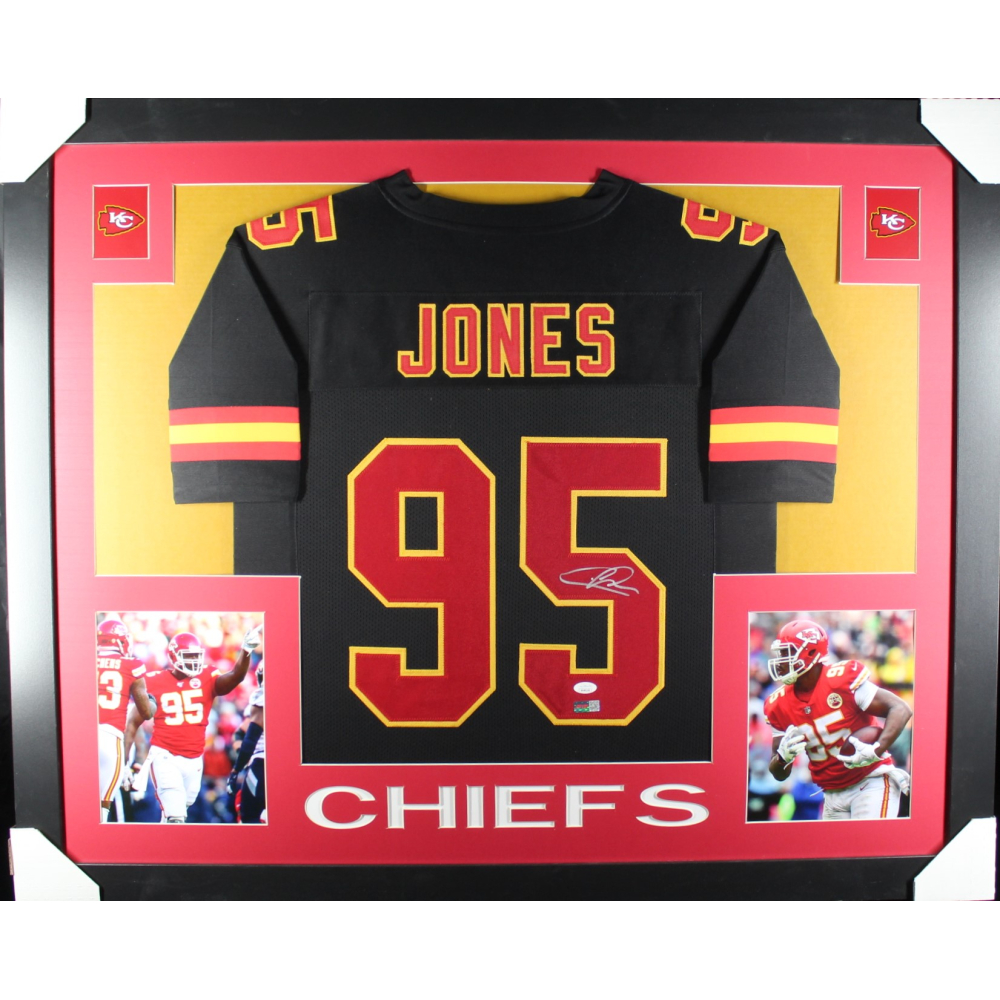 Chris Jones Signed Custom Framed Jersey Display (JSA) | Pristine Auction