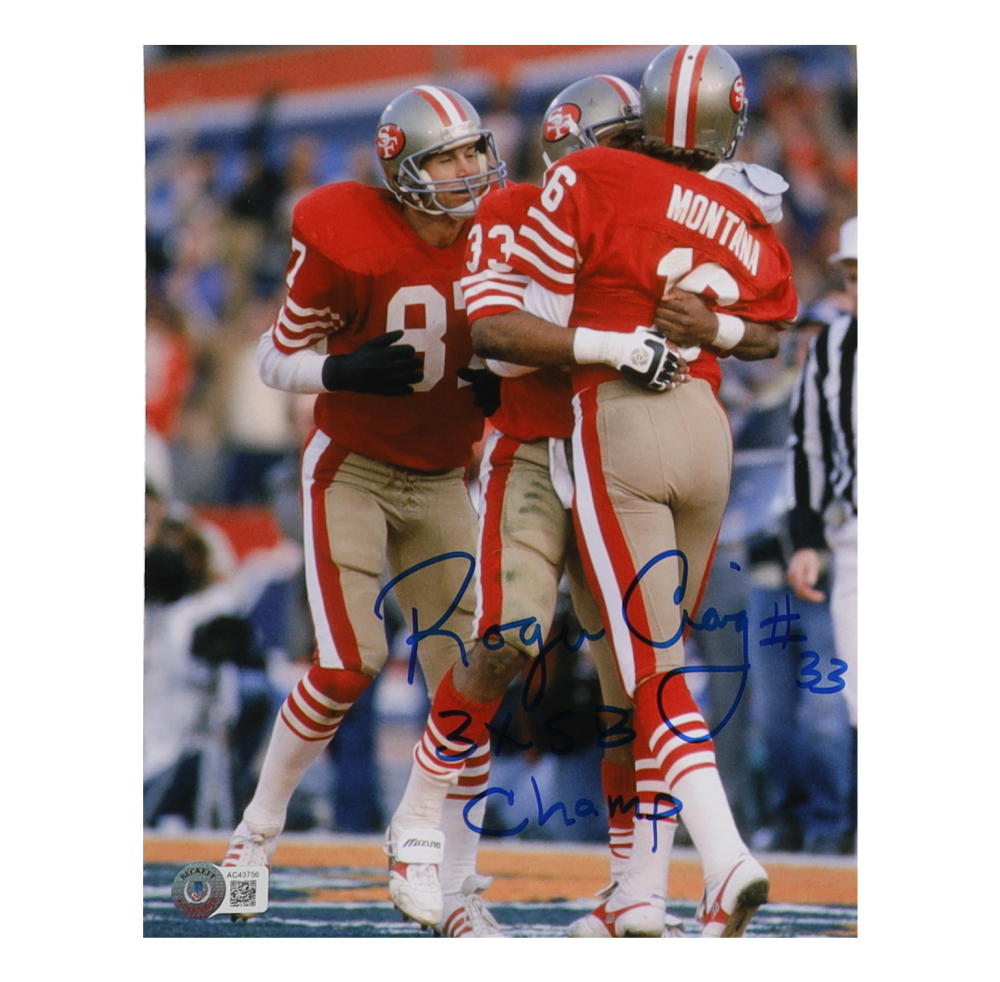 Roger Craig Signed 49ers 8x10 Photo Inscribed "3x SB Champ" (Beckett ...