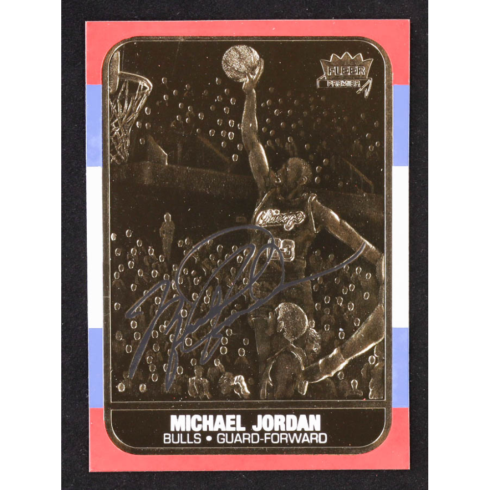 Michael Jordan 1997 Fleer Premier Signature Series 23Kt Gold Card ...