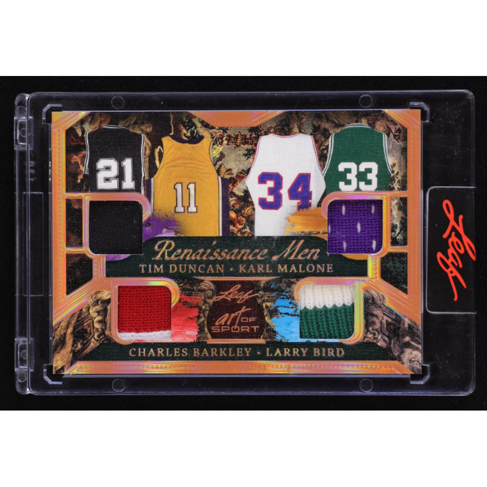 Tim Duncan / Karl Malone / Charles Barkley / Larry Bird 2023 Leaf Art ...